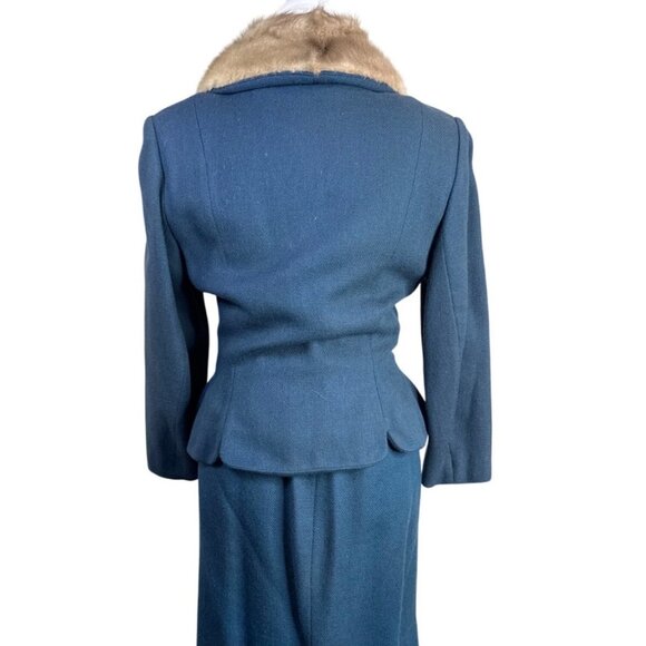 Lilli Ann | Skirts | 9560s Lilli Ann Wool Skirt Suit With Fur Collar ...